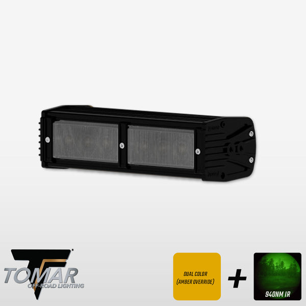 10" TRX Series Dual-Color Infrared LED Light Bar (White, IR, & Amber ...